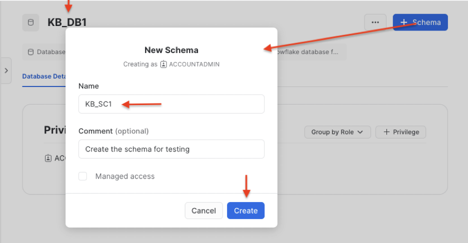 Create database, schema, table then grant permission to Snowflake user ... Create database, schema, table then grant permission to Snowflake user ...