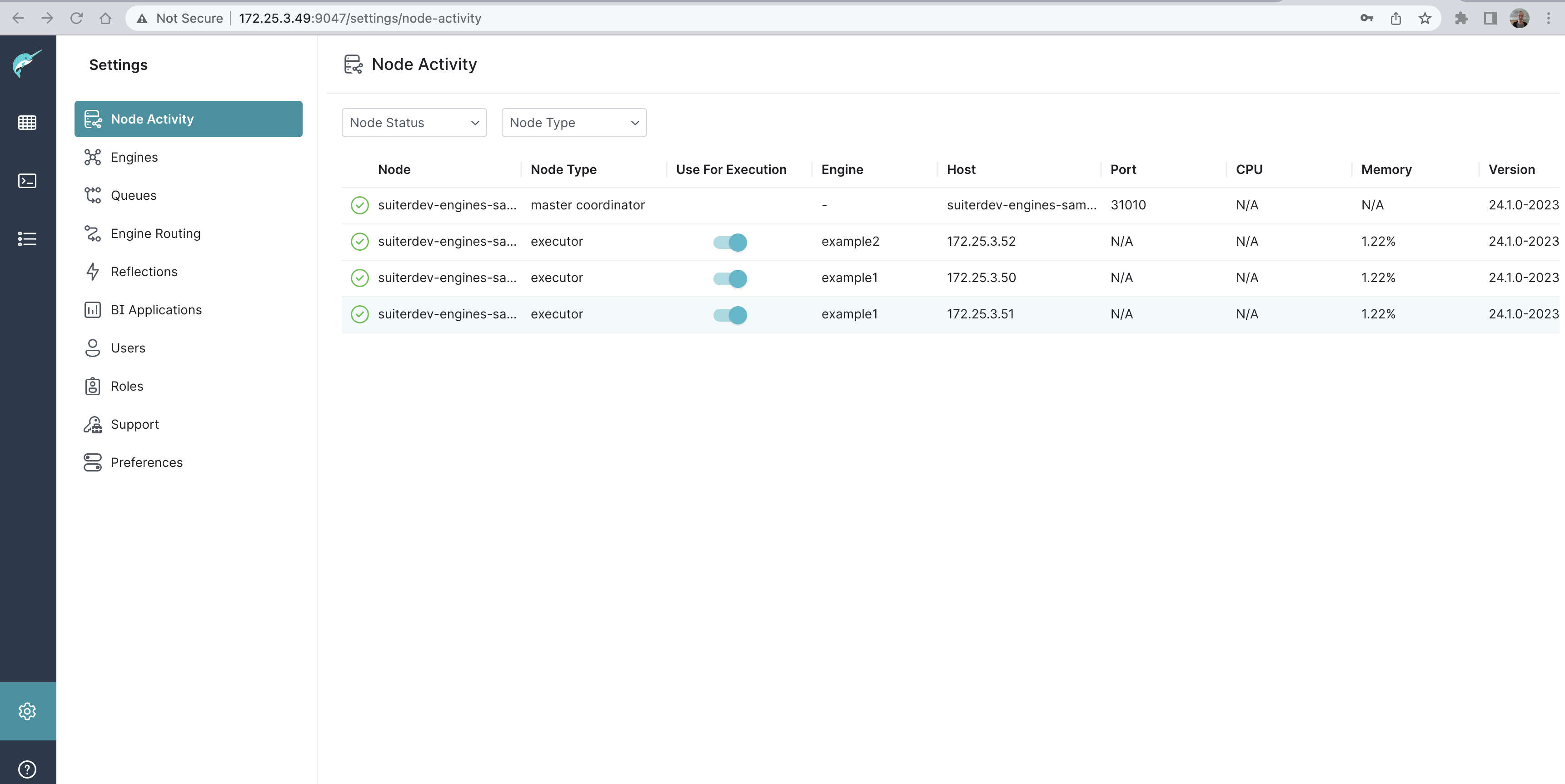 Managing Node Engines in Self-managed/On-Premise deployments – Dremio ...